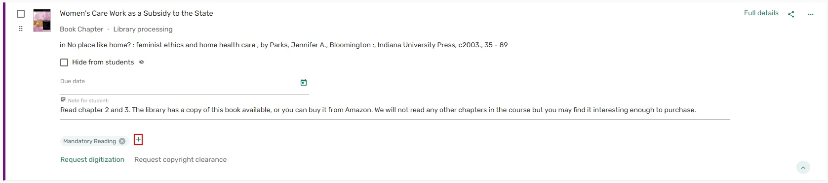 Modifying Lists And Items Ex Libris Knowledge Center