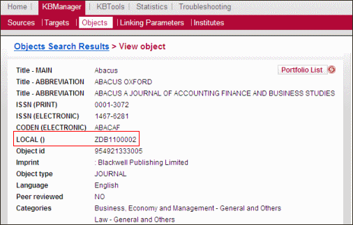 Update Objects - Ex Libris Knowledge Center