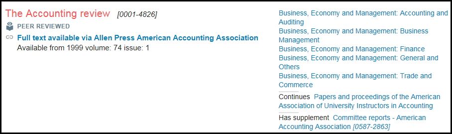 Journal Search Related Objects - Ex Libris Knowledge Center
