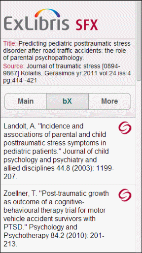 Mobile SFX Menu - Ex Libris Knowledge Center